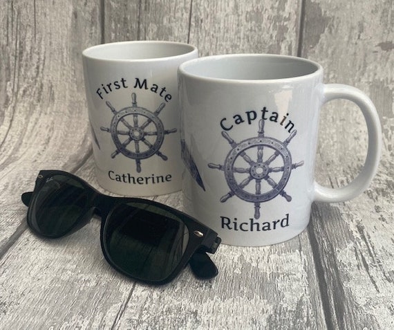 Captain and First Mate Mug Wedding mug Anniversary Mug | Etsy