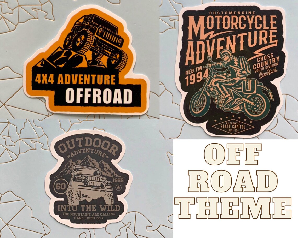 RV, Hippie Van Travel Stickers , Van Life Road Trip, off Road Truck Car ...