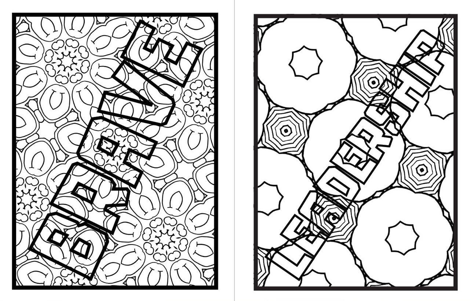 Power Words Coloring Pages | Etsy