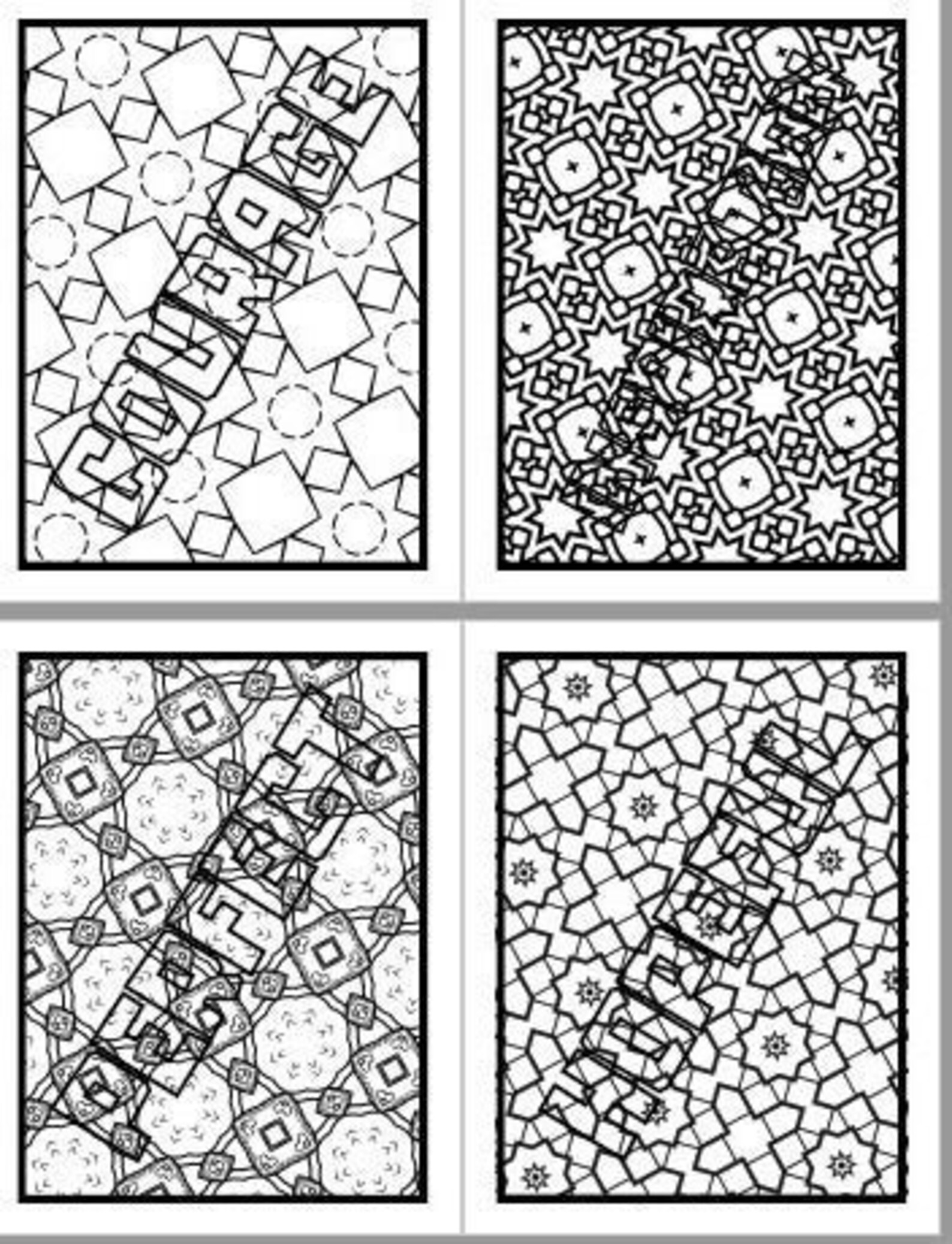 Power Words Coloring Pages | Etsy