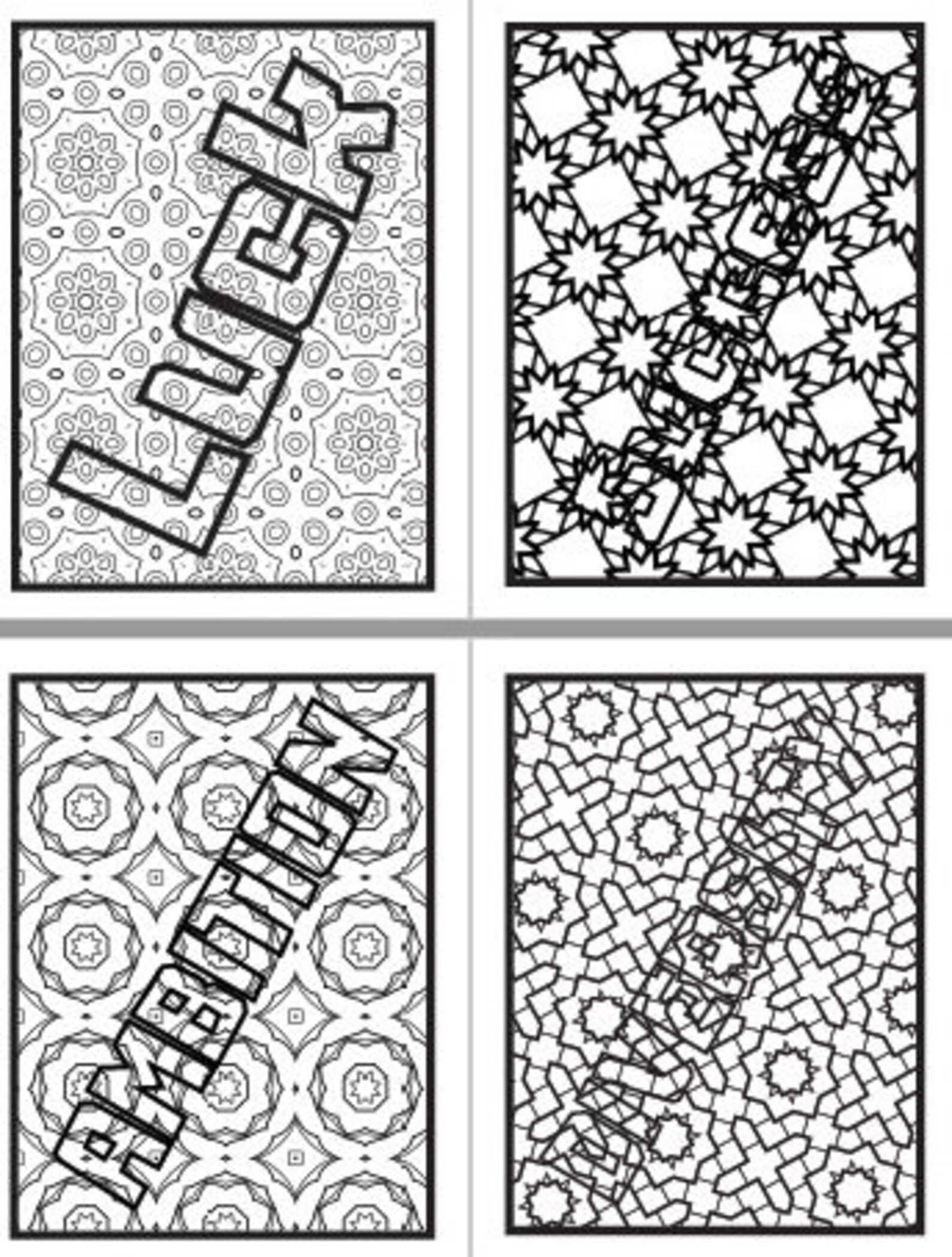 Power Words Coloring Pages | Etsy