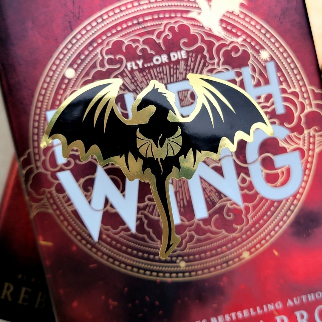 Fourth Wing Metallic Vinyl Sticker | Dragon Relic | Rebecca Yarros - Etsy