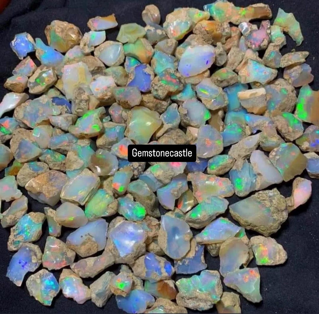 50 Carat OPAL Raw AAA Crystals Grade Large Bulk Raw Opal Rough Raw Fire ...