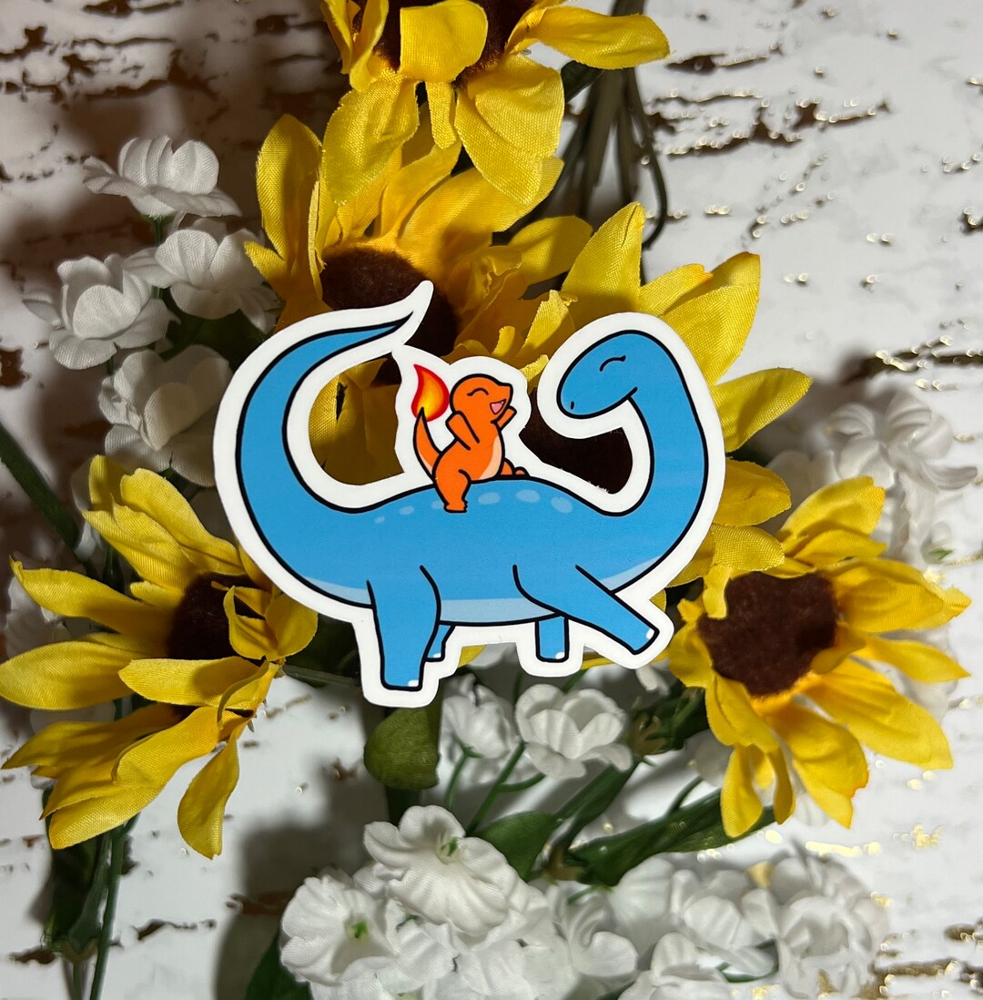 Charmander - Brachiosaurus Dinosaur Weatherproof Die-cut Vinyl Sticker ...
