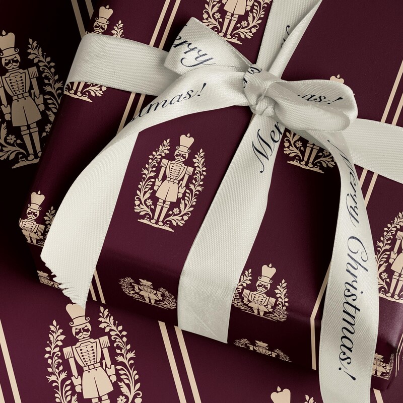 Burgundy Wrapping Paper - Etsy UK
