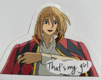 Howl and Calcifer Vinyl Sticker Howl Sticker Best Friend - Etsy