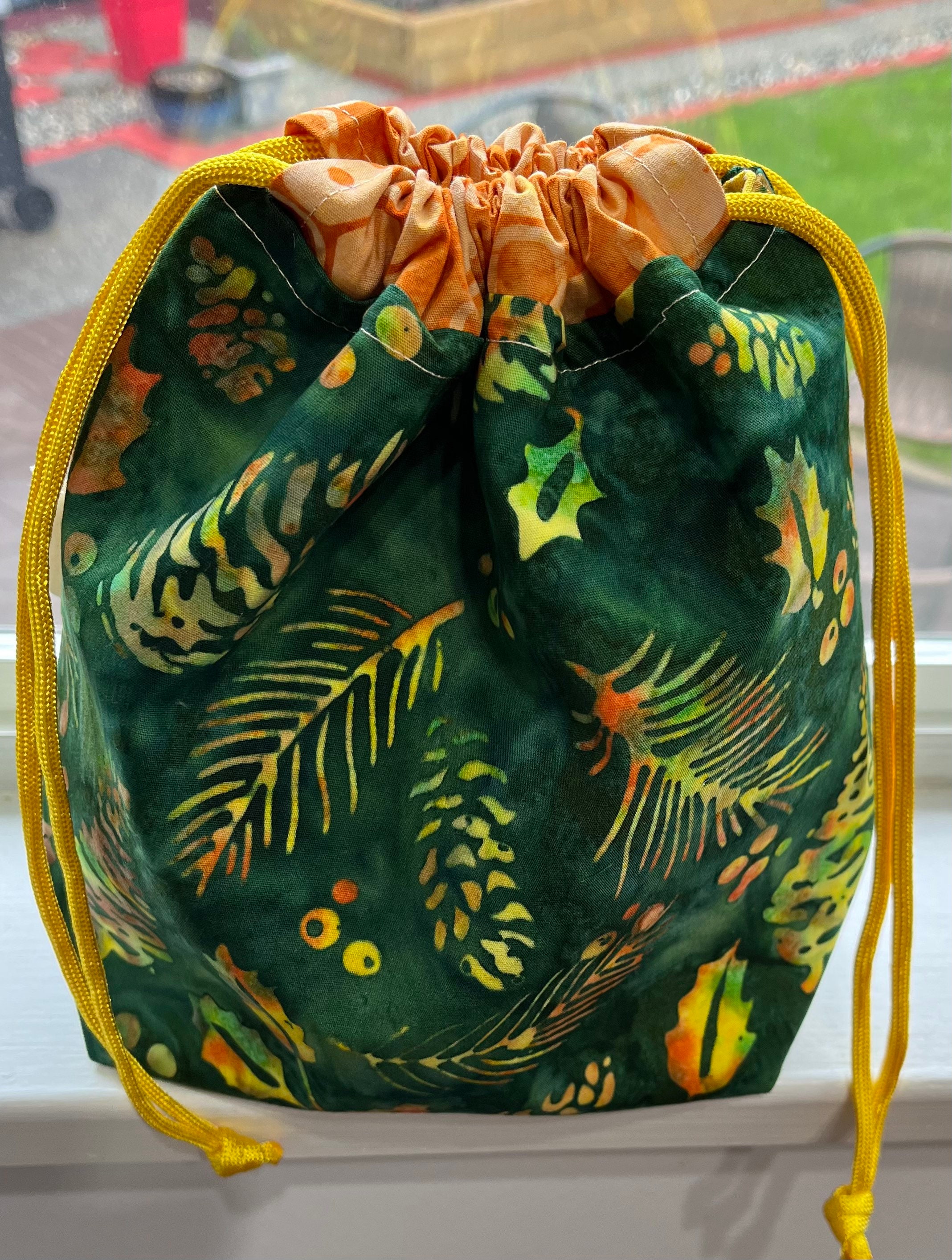 Drawstring Project Bag Batik Fabric - Etsy