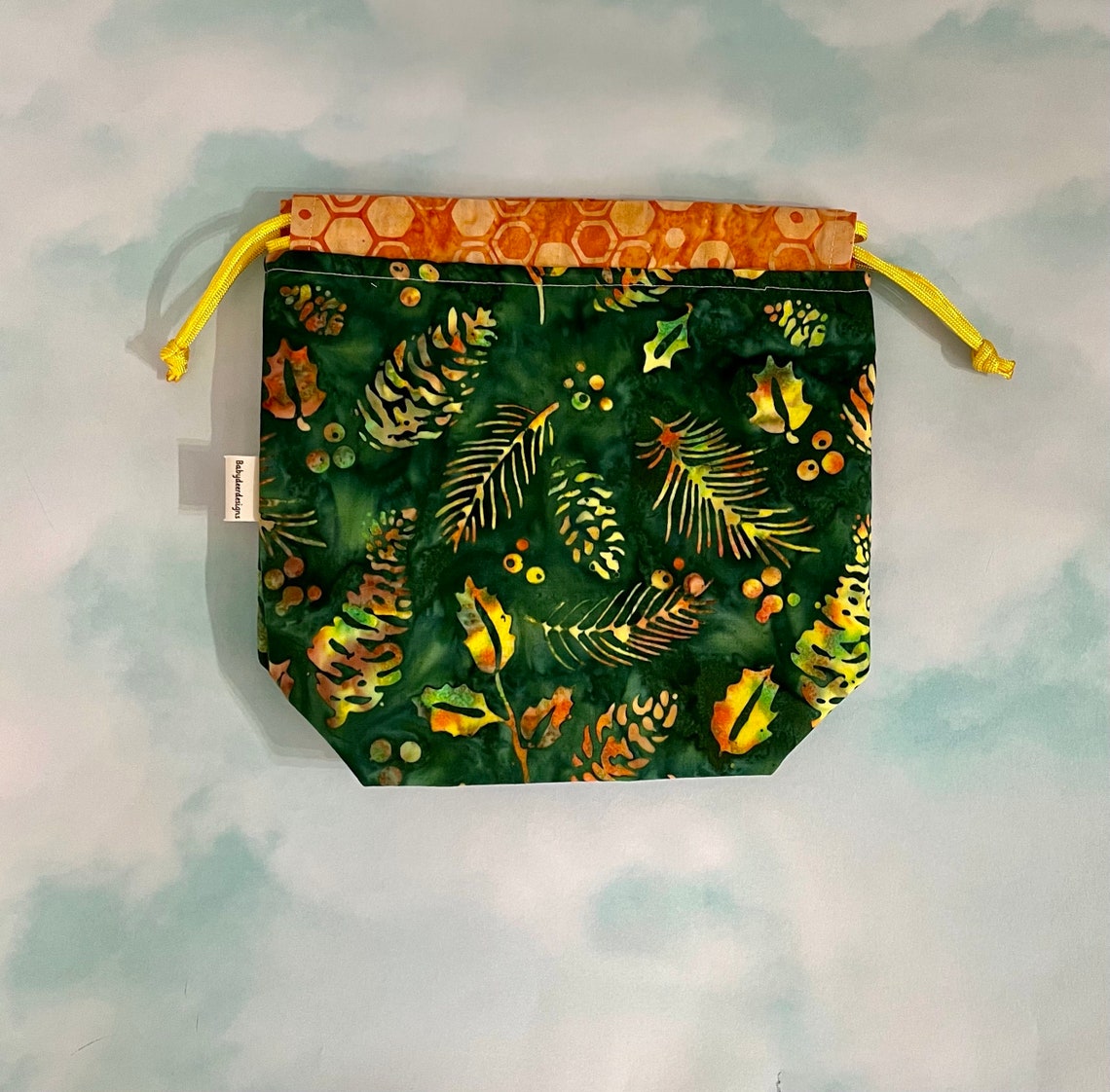 Drawstring Project Bag Batik Fabric - Etsy