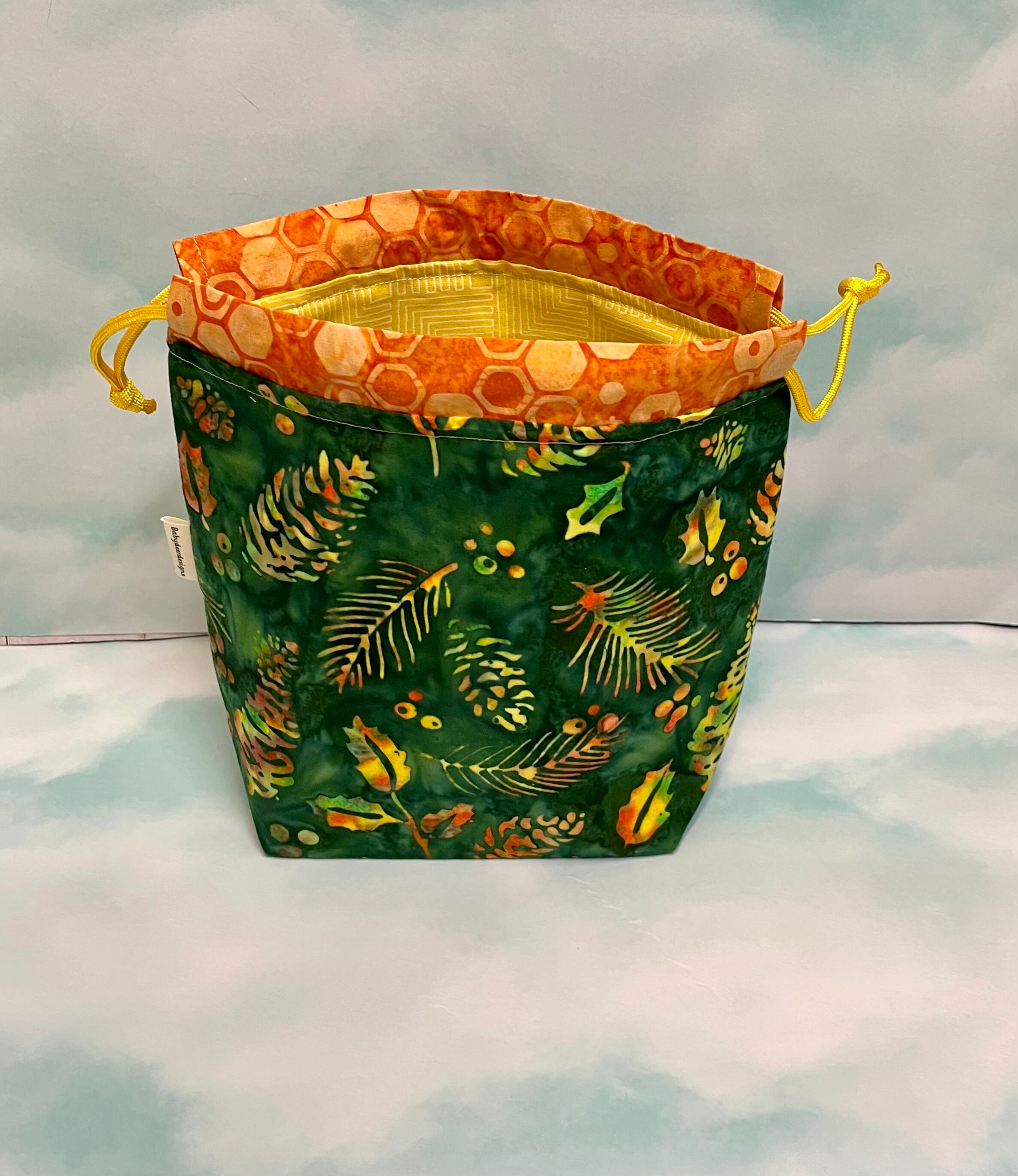 Drawstring Project Bag - Batik Fabric - Etsy