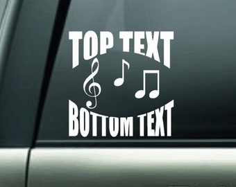 Music Car Window Decal | Etsy