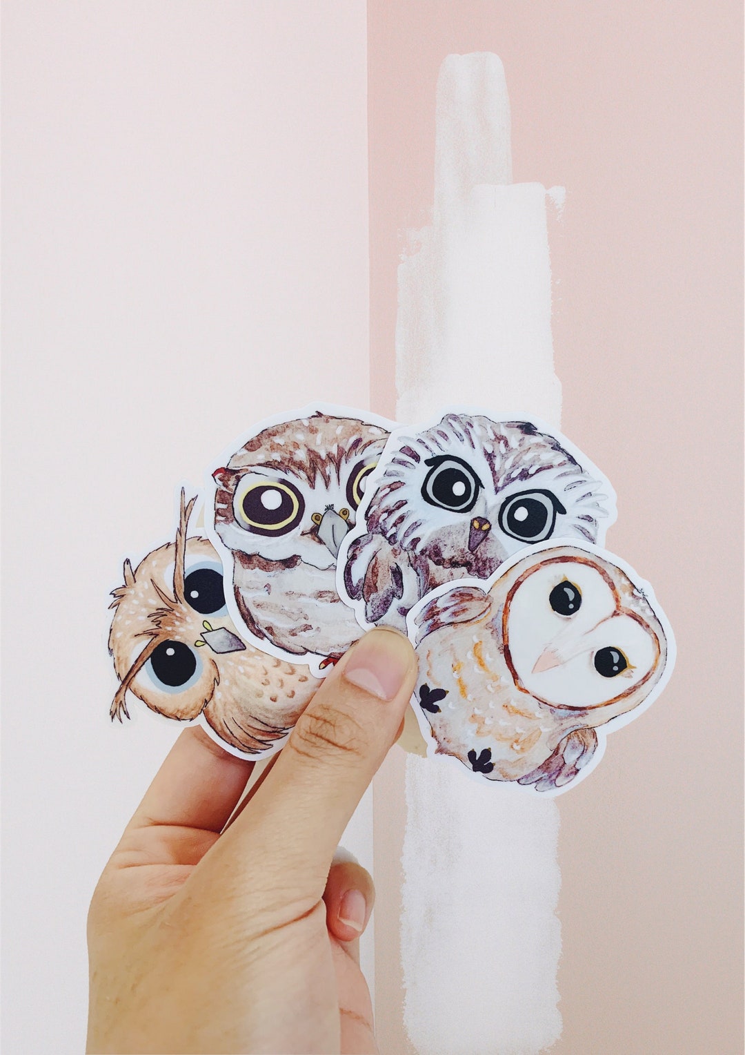 Cute Owl Stickers, Barn Owl, Bird Stickers, Waterproof Stickers ...