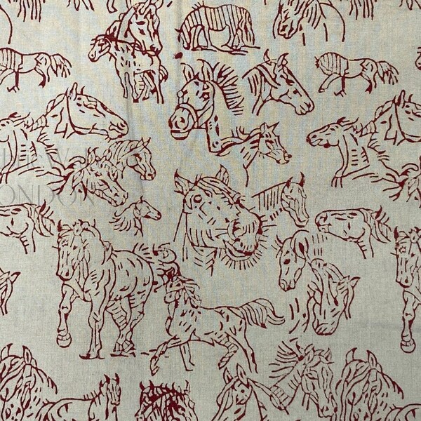 Horse Racing Fabric - Etsy UK