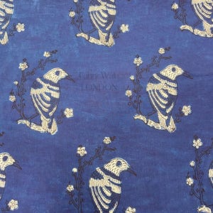 Indigo/dabu/blue Block Prints Fabric Hand Printed Indian Fabric Natural ...
