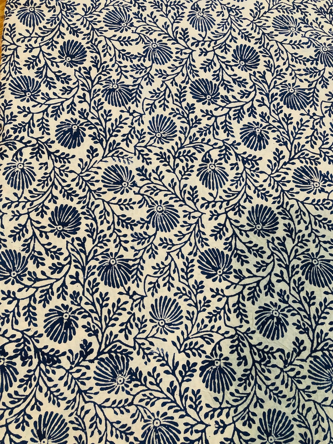 Block Print Fabric 100% Cotton William Morris in Cobalt Blue Print ...