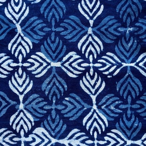 Indigo/dabu/blue Block Prints Fabric Hand Printed Indian - Etsy
