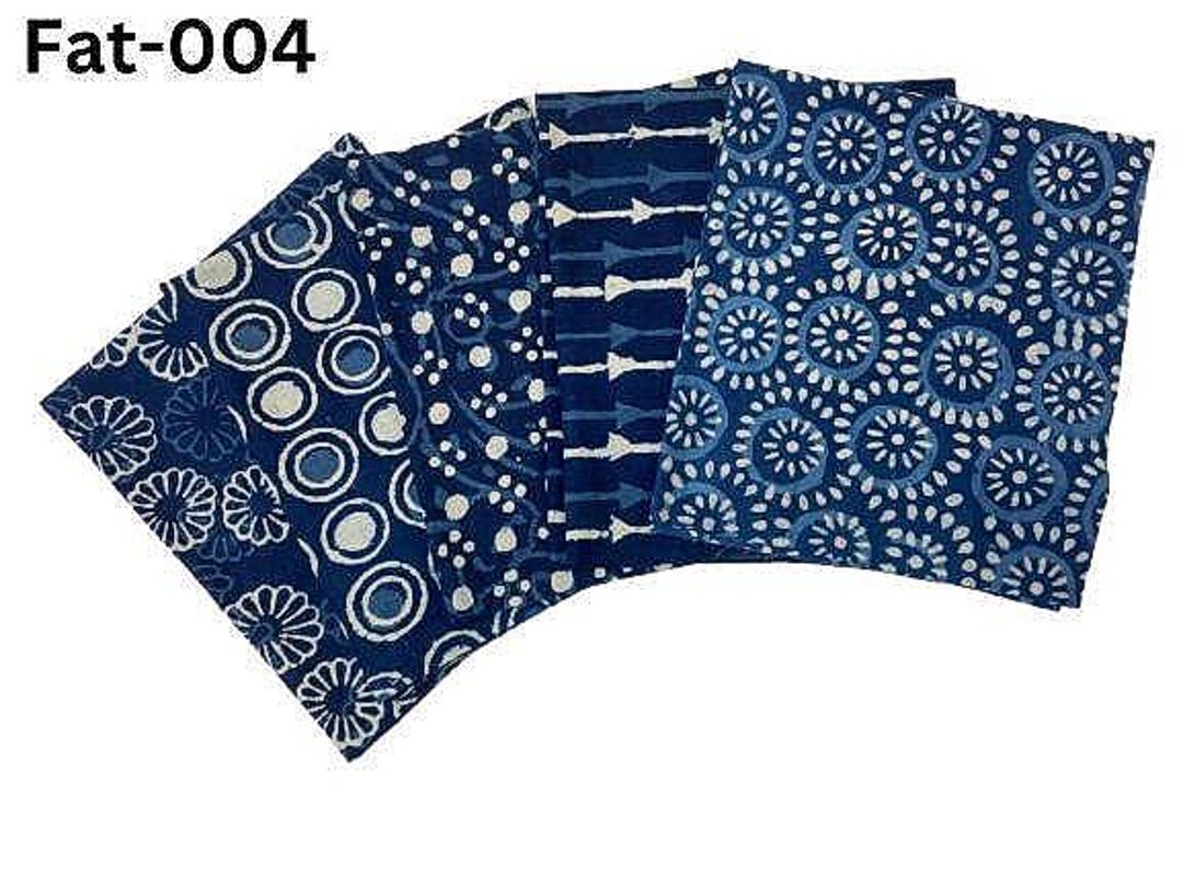 Indigo Cotton Fat Quarters Indian Hand Block Printed Patch - Scrap ...