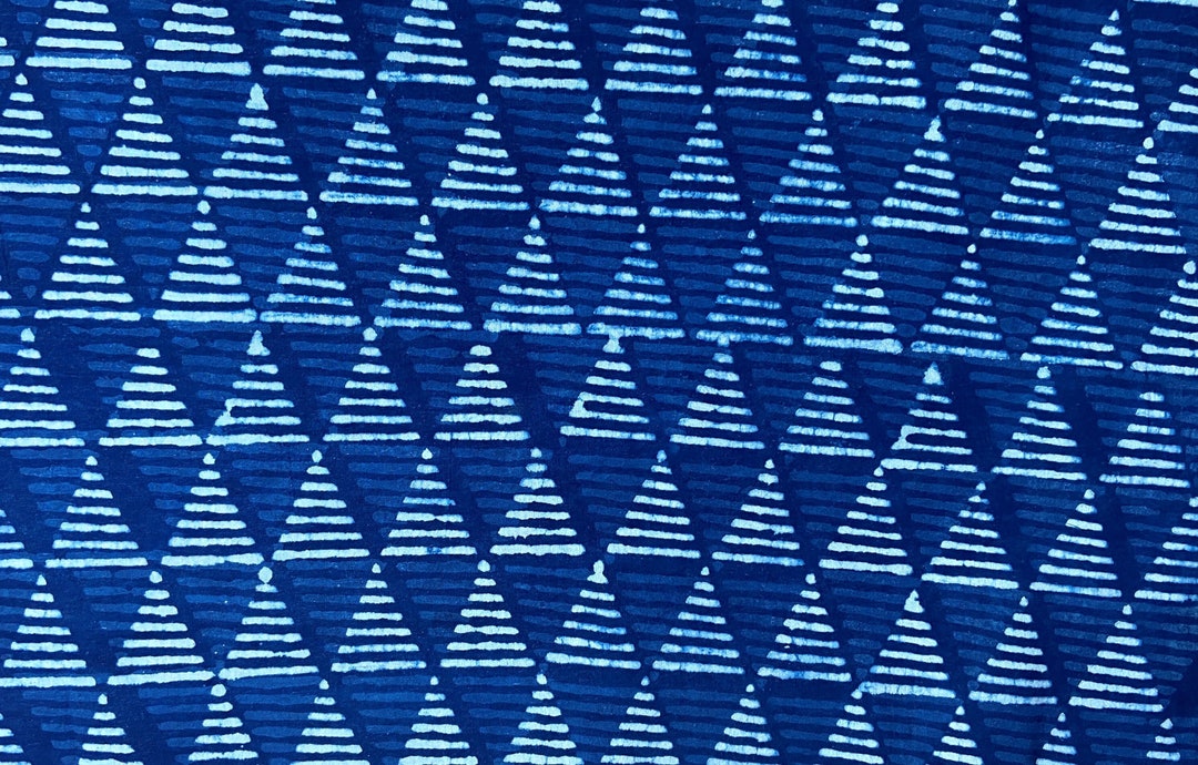 Indigo/dabu/blue Block Print Fabric Hand Printed Indian Fabric Natural ...