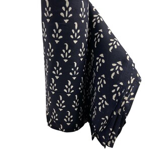 Black-white Hand Block Printed 100% Cotton Fabric Geometric Fabric ...
