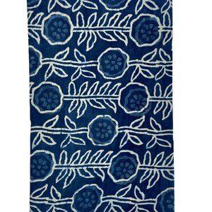 Indigo/dabu/blue Block Print Fabric Hand Printed Indian Fabric Natural ...
