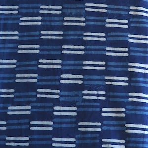 Indigo/dabu/blue Block Prints Fabric Hand Printed Indian Fabric Natural ...