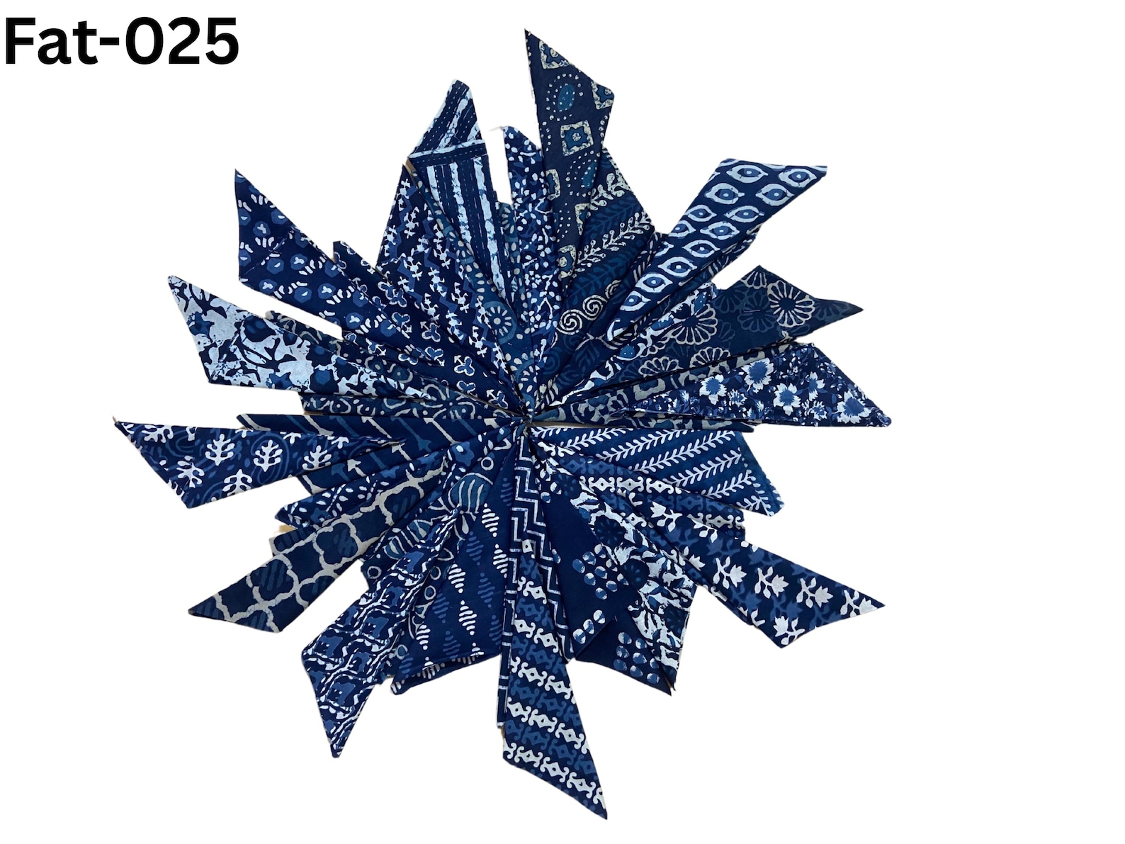 Indigo Cotton Fat Quarters 30 Pieces Indian Hand Block Printed Patch ...