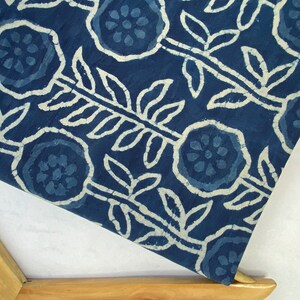 Indigo/dabu/blue Block Print Fabric Hand Printed Indian Fabric Natural ...