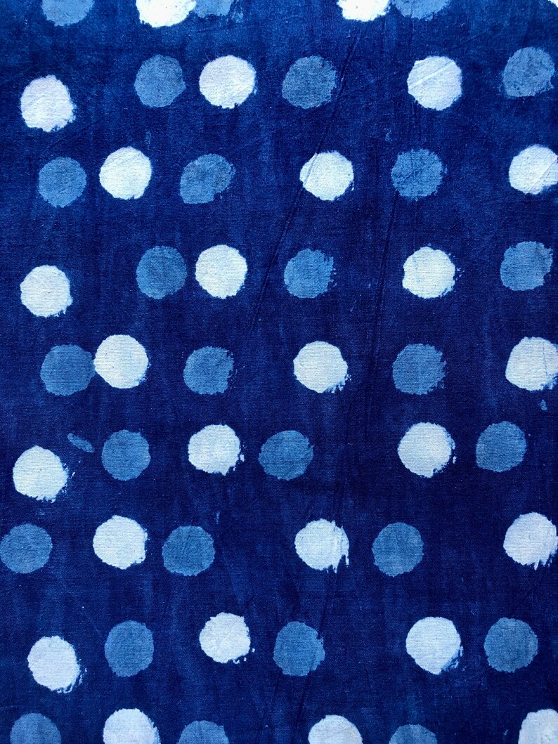 Indigo/dabu/blue Block Prints Fabric Hand Printed Indian - Etsy