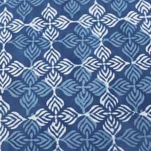 Indigo/dabu/blue Block Prints Fabric Hand Printed Indian Fabric Natural ...