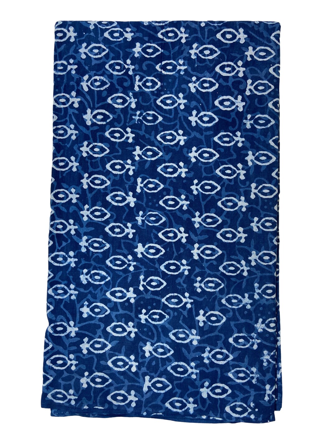 Indigo/dabu/blue Block Print Fabric Hand Printed Indian Fabric Natural ...
