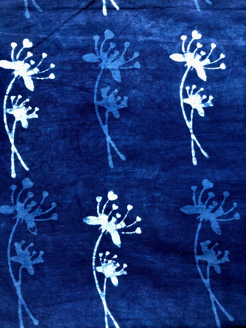 Indigo/dabu/blue Block Prints Fabric Hand Printed Indian - Etsy