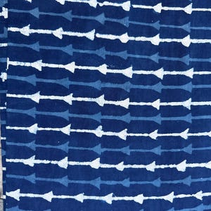 Indigo/dabu/blue Block Prints Fabric Hand Printed Indian Fabric Natural ...