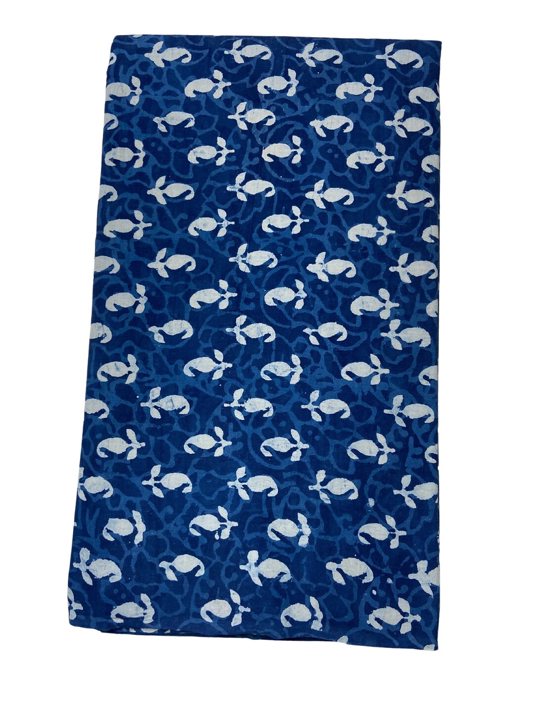 Mango Kerry Paisley Eco Friendly Indigo/dabu/blue Block Print Fabric ...