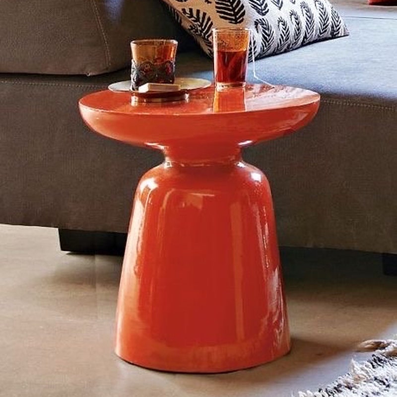 Orange Side Table - Etsy