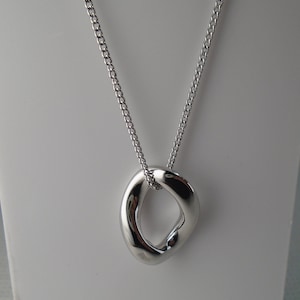 Silver Pendant Necklace Etsy
