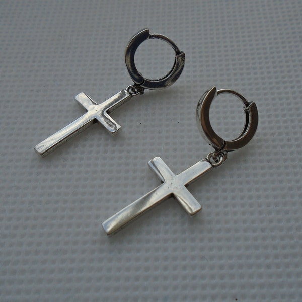Mens Crucifix Earrings - Etsy