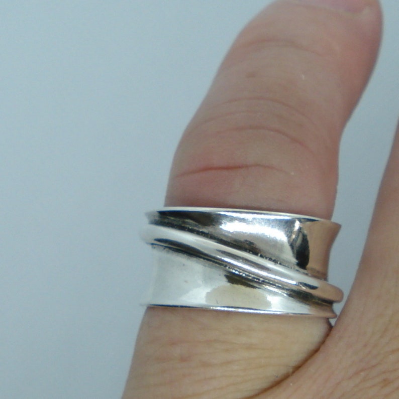 Chunky Silver Ring Sterling Silver Plated Ring for Women - Etsy UK