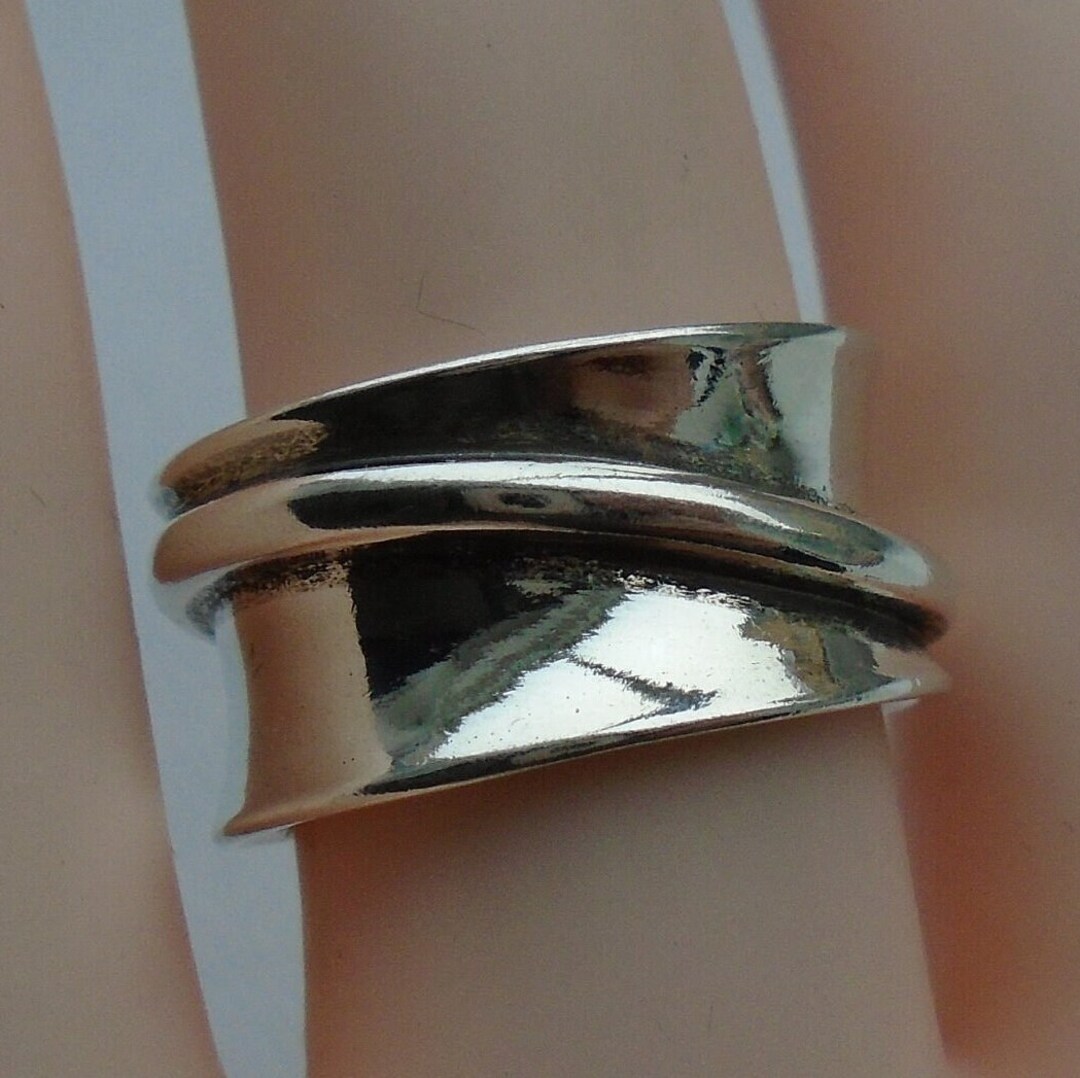 Chunky Silver Ring Sterling Silver Plated Ring for Women - Etsy