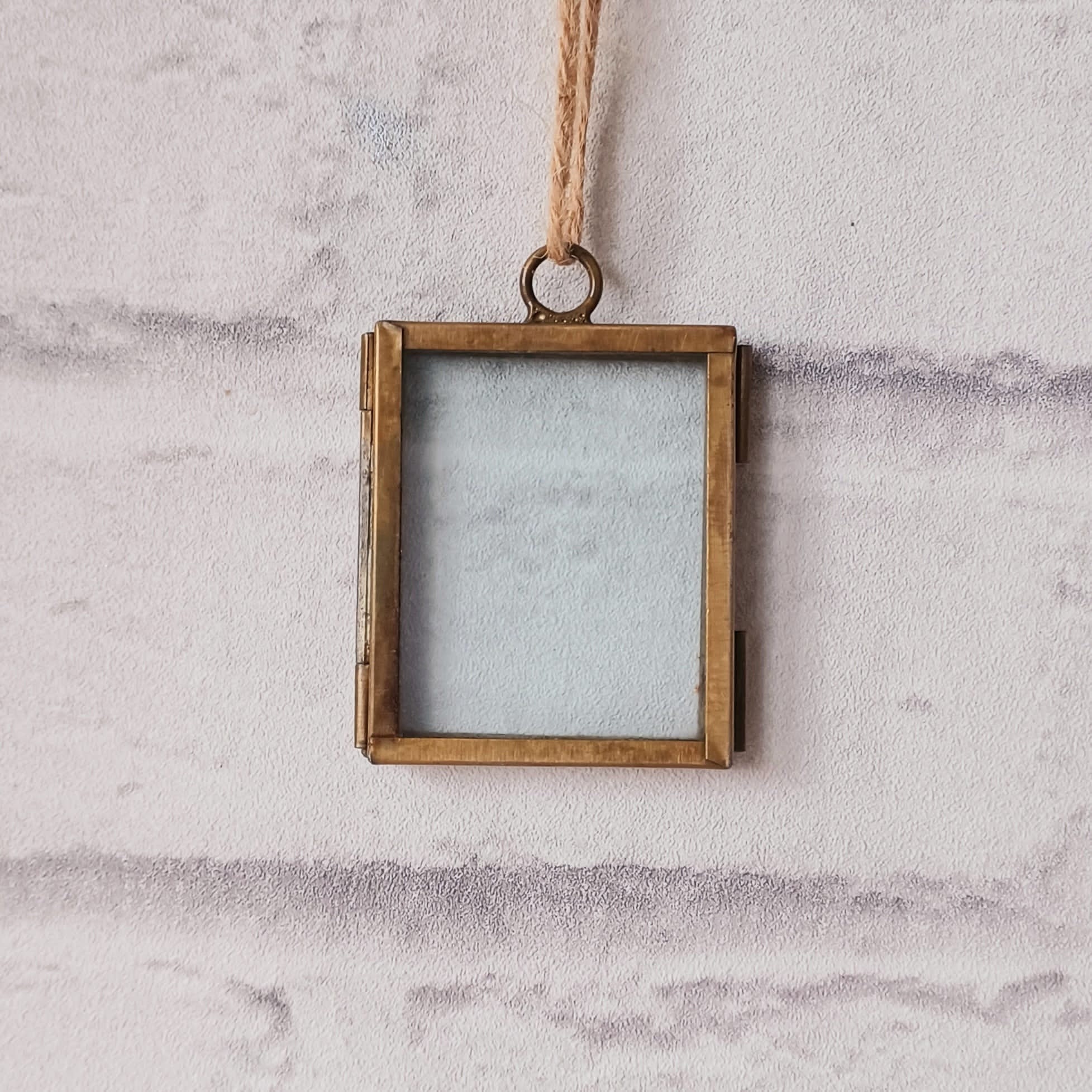 Mini Hanging Photo Frame Brass Gold Ornate Rectangle Vintage - Etsy UK