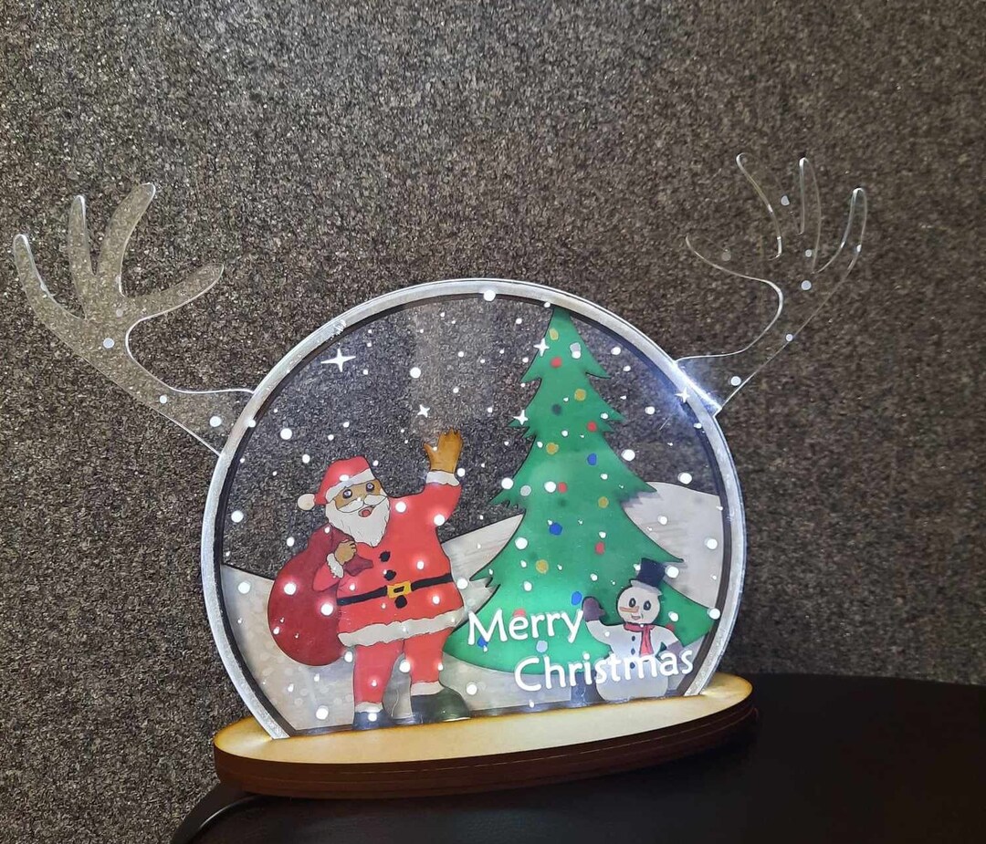 Christmas Decor and Lamp Laser Cut File for 3mm Material - Etsy