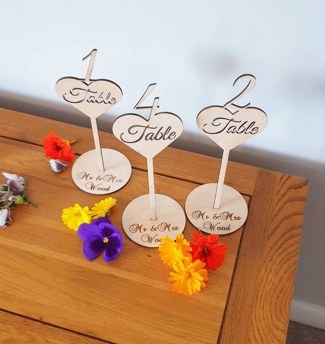 Wooden Table Numbers Centrepieces Wedding/gatherings - Etsy UK