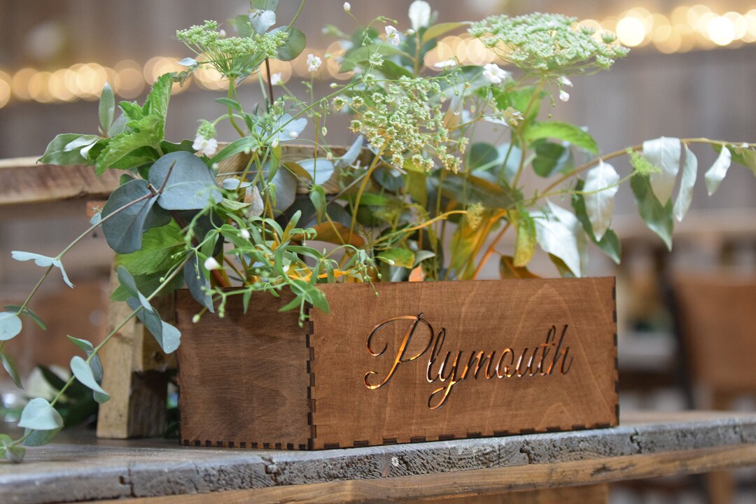 Personalised Wooden Table Name Box, Wedding Table Names, Table Names ...
