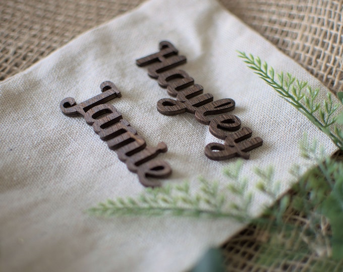 Wooden Place Names Settings Wedding Names Wedding Reception Natural ...