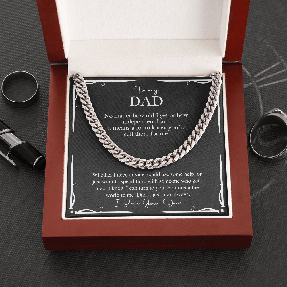 To My Dad Cuban Chain Father's Day Gift Personalized - Etsy