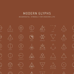 Modern Glyphs Project - Symbols Poster 12x18 - Download and Print! - Etsy