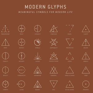 Modern Glyphs Project - Symbols Poster 12x18 - Download and Print! - Etsy