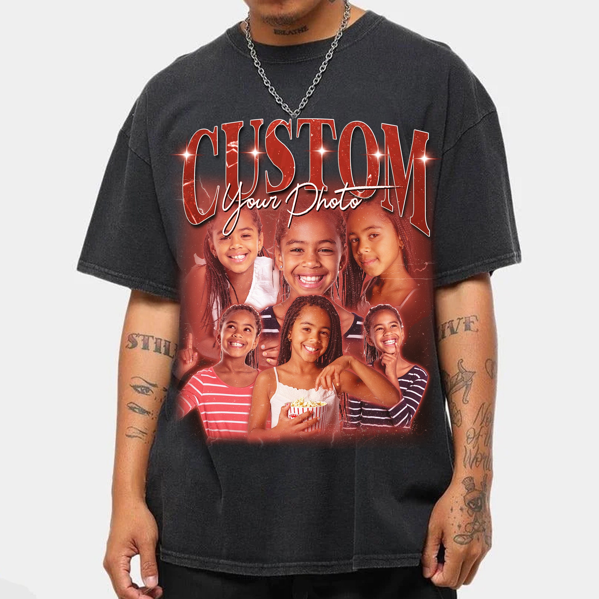 90s Vintage Bootleg Shirt, Custom Bootleg Rap Tee, Custom Face Shirt ...