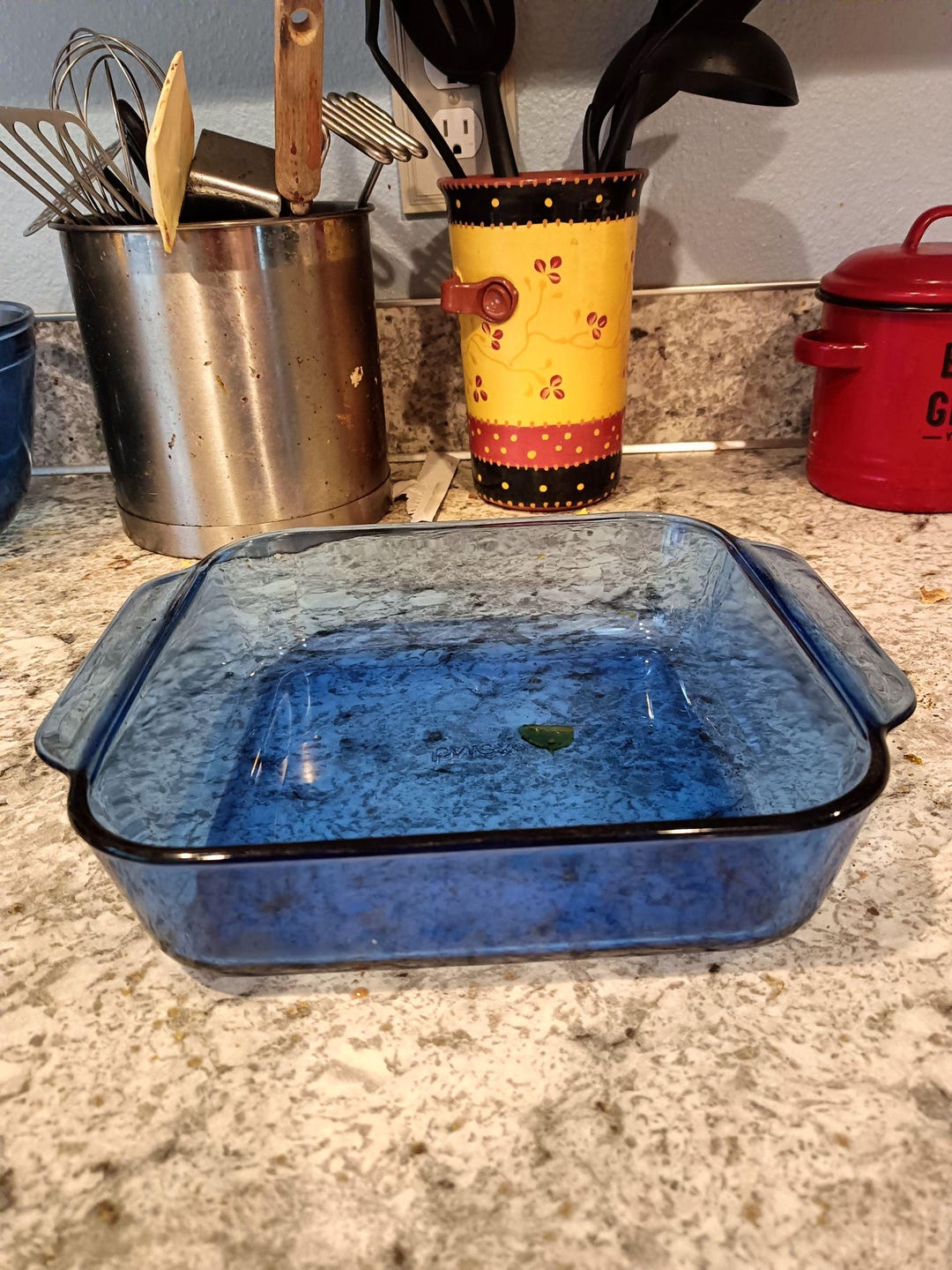 Cobalt Blue Glass Pyrex Square Baking Dish - Etsy