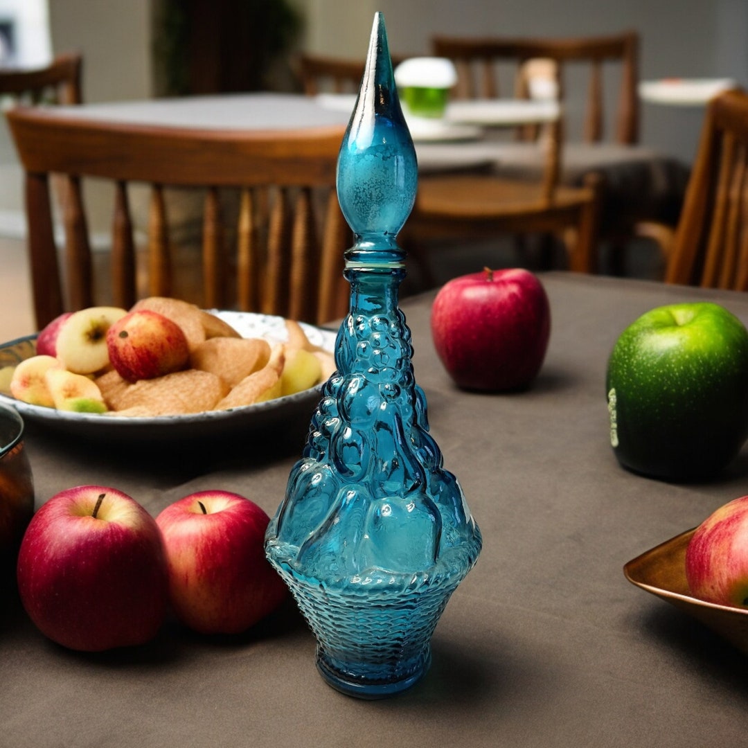Empoli Italian Genie Bottle Decanter Vintage With Flame Stopper - Etsy