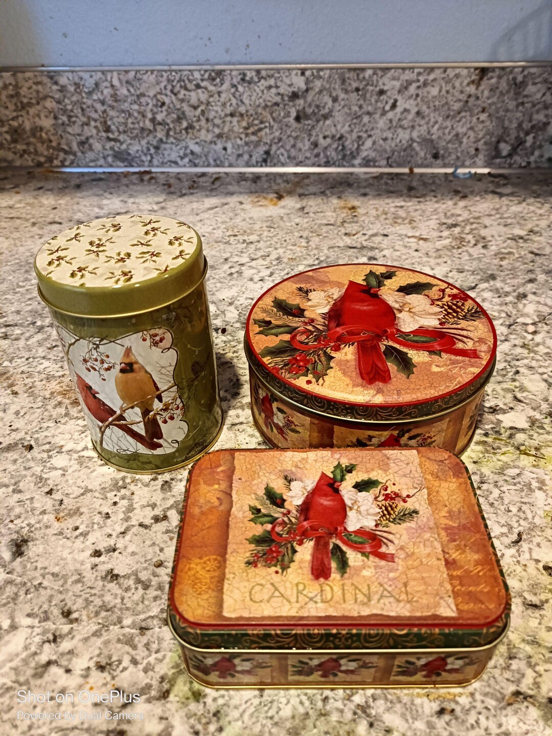 Cardinal Bird Tin Box Set Vintage - Etsy