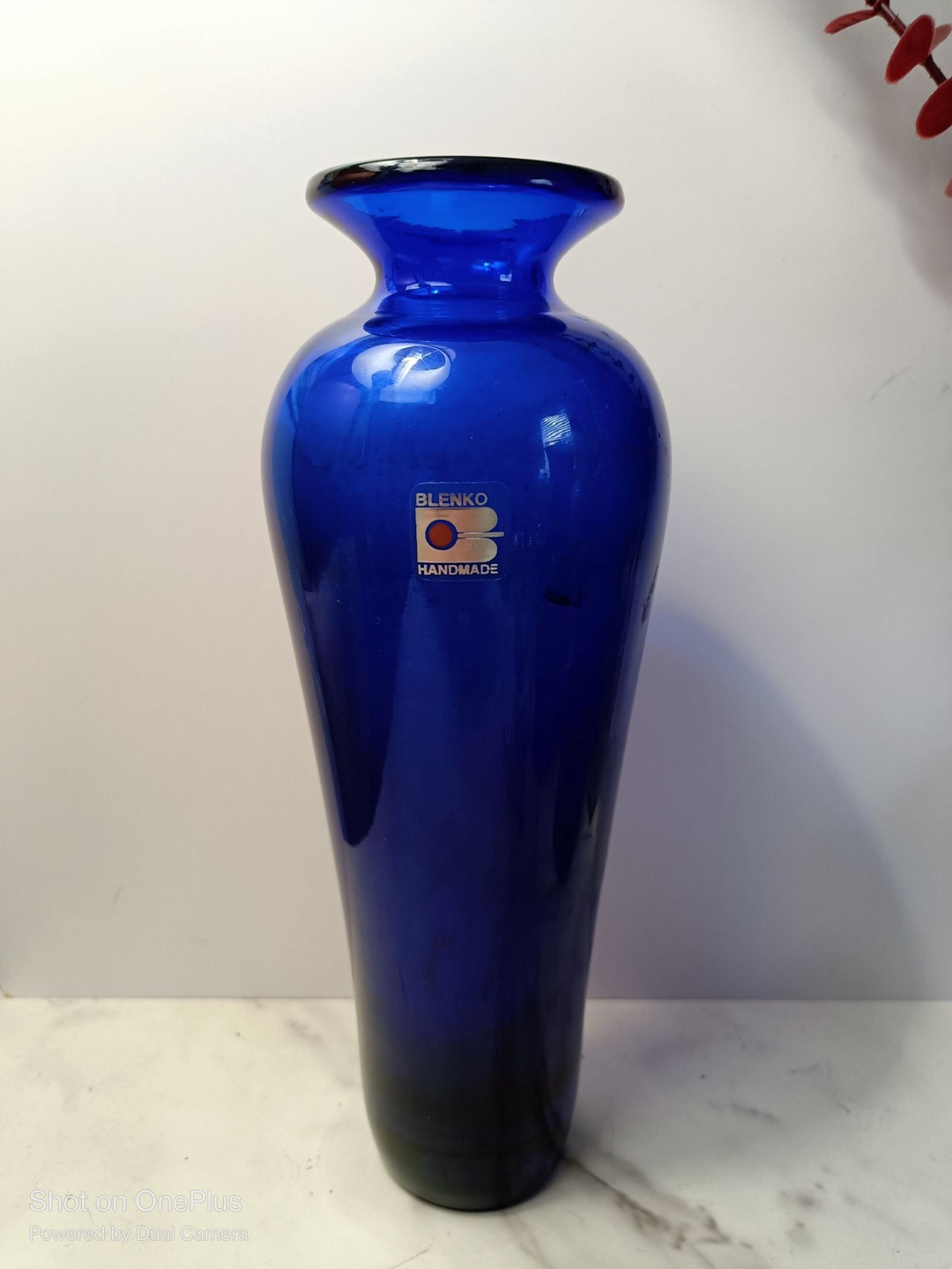 Blenko Cobalt Blue Glass Vase - Etsy